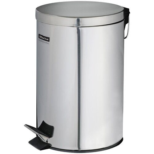 Ведро-контейнер OfficeClean для мусора, Professional, 5 литров, нержавеющая сталь, хром (277567)
