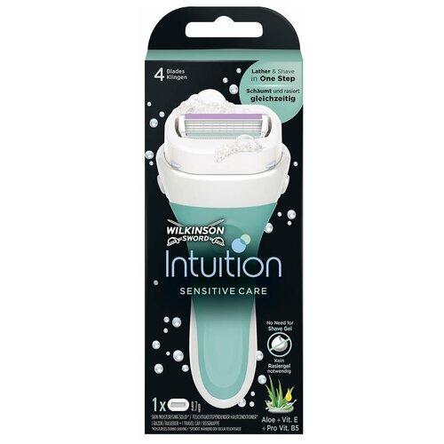 Wilkinson Sword Intuition Sensitive Бритвенный станок, с 1 сменным лезвием в комплекте