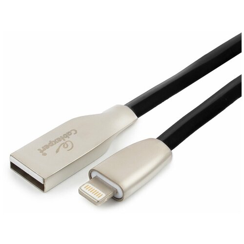 Кабель Cablexpert для Apple CC-G-APUSB01Bk-1M, AM/Lightning, серия Gold, длина 1м, черный, блистер
