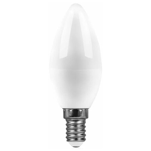 Лампа светодиодная Saffit SBC3707 55031, E14, C37, 7 Вт, 4000 К