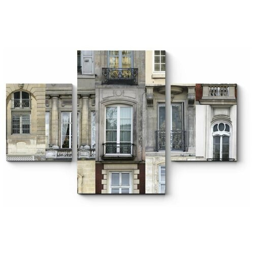 Модульная картина Парижские окна120x78