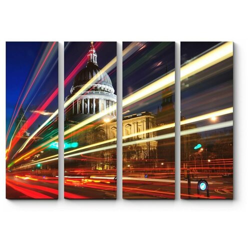 Модульная картина Огни ночного Лондона 120x90