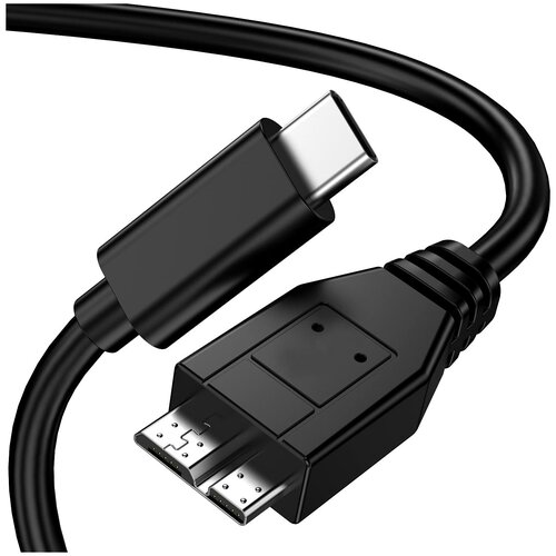 Кабель USB-C - micro USB 3.0 тип B для портативных внешних дисков, 0.5 м, KS-is