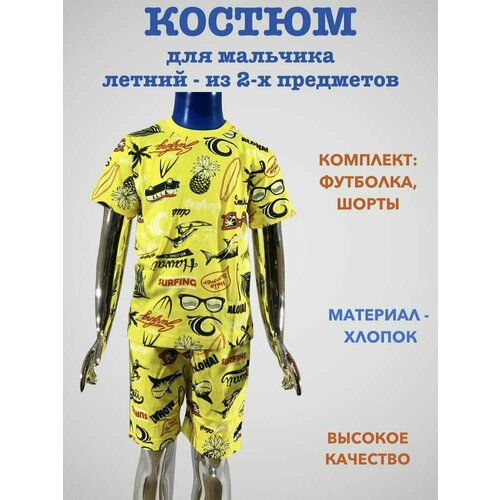 Комплект одежды Bahor Kids, размер 28/104, желтый