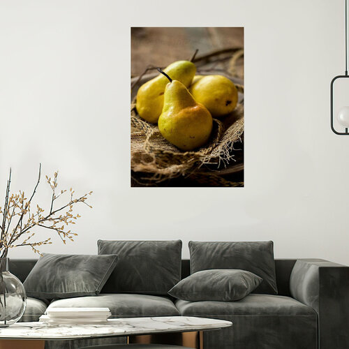 Интерьерная картина на холсте - Сочные и спелые груши 40х60