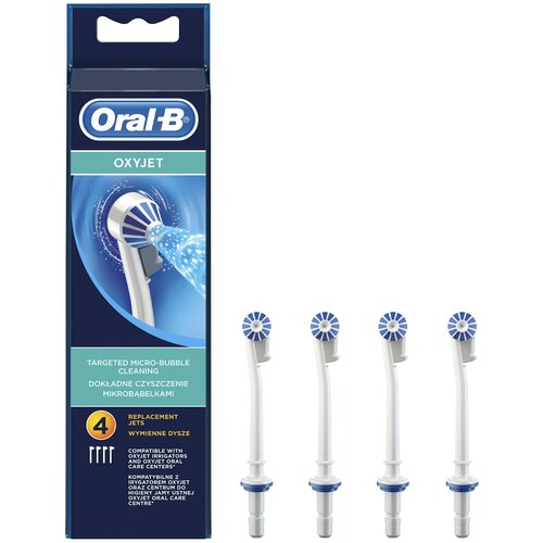Набор насадок Oral-B Oxyjet для  ирригатора и электрической щетки, белый, 4 шт.