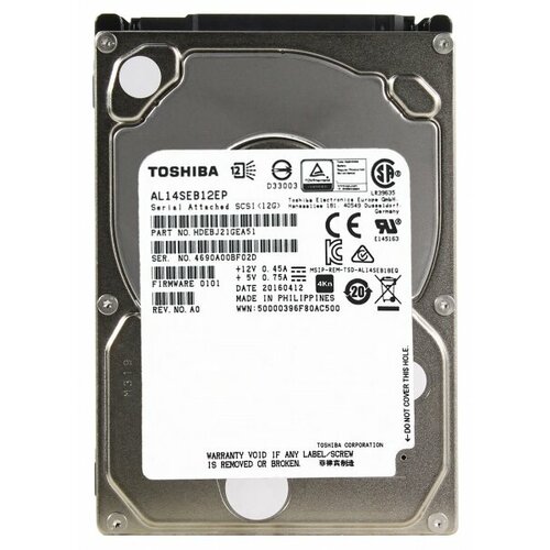Жесткий диск Toshiba AL14SEB12EP 1,2Tb 10500 SAS 2,5" HDD