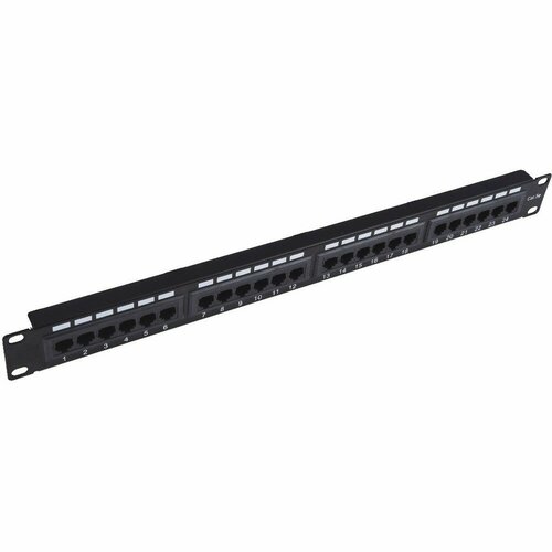Neomax Патч-панель 19" NM-PP-1U24P-UC5E-D-101-BK 1U, 24 порта, кат.5E, UTP, Dual IDC, цвет черный