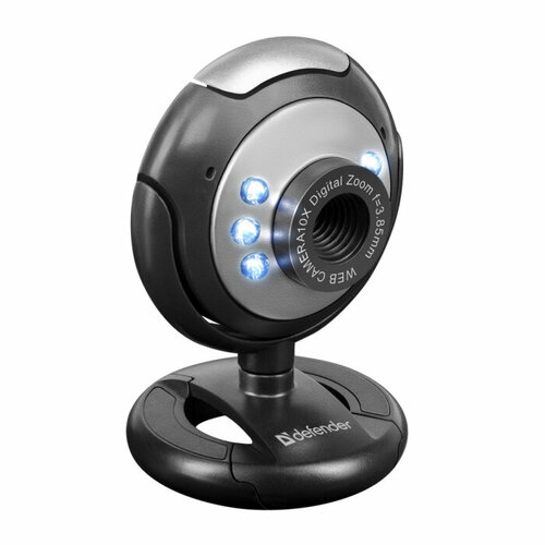 Веб-камера C-110 0.3 МП, подсветка, кнопка фото DEFENDER