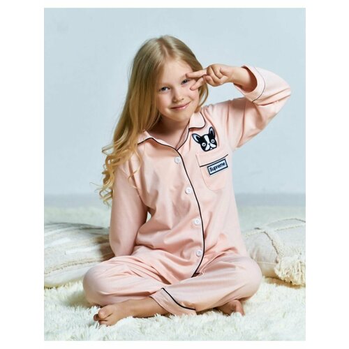 Пижама , размер 120/130, розовый