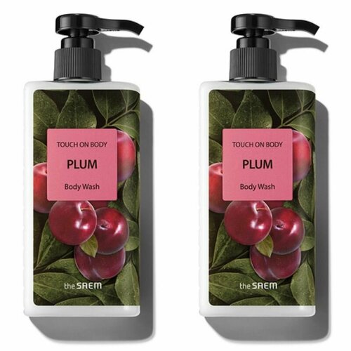THE SAEM Гель для душа Touch On Body Plum Body Wash, 300 мл, 2 шт