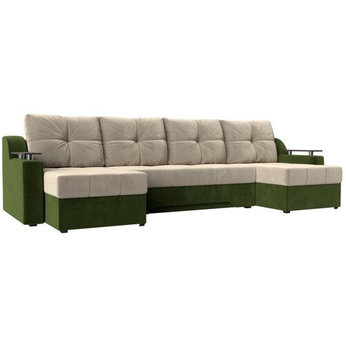 П-образный диван Сенатор, Микровельвет, Модель 112397
