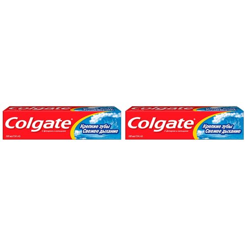 Colgate Зубная паста Крепкие зубы Свежее дыхание, 100 мл, 2 шт