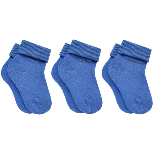 Носки RuSocks 3 пары, размер 12-14, голубой