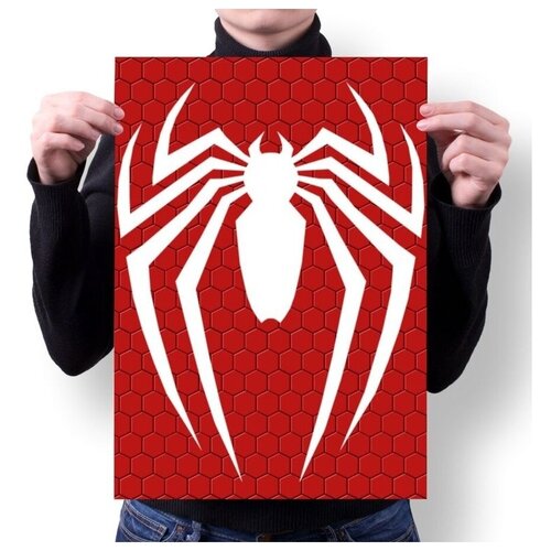 Плакат Человек-паук / Формат А3+ (33х48 см) / Постер интерьерный / Без рамы / Без рамы