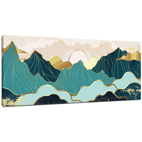 Картина Уютная стена "Панно с драгоценными горными вершинами" 150х60 см