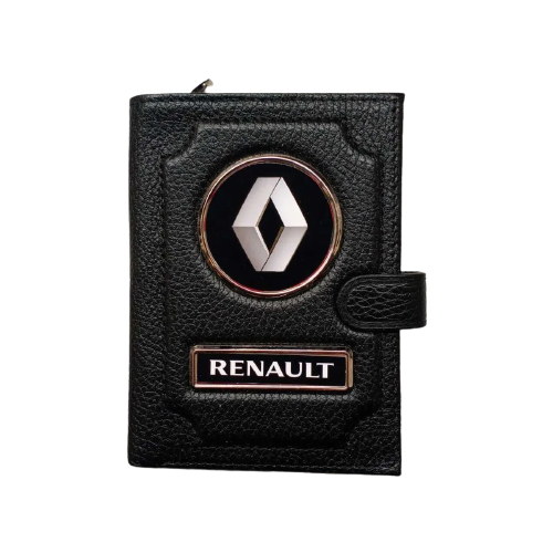 Обложка для автодокументов Renault 1-6-619, черный