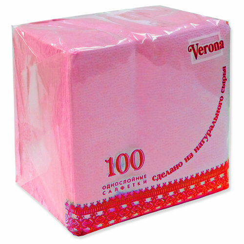 Салфетки бумажные Verona, 24 х 24 см,100 шт