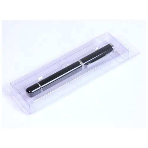 Флешка в виде металлической ручки с мини чипом (4 Гб / GB USB 2.0 Черный/Black 366)