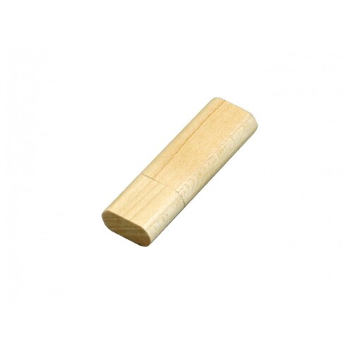Эргономичная, прямоугольная деревянная флешка с округленными краями (32 Гб / GB USB 3.0 Белый/White Wood4 Flash drive WD148)