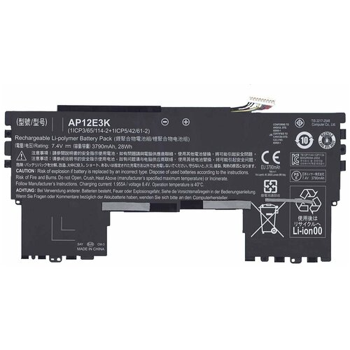 Аккумулятор для ноутбука Acer Aspire S7-191 (AP12E3K)