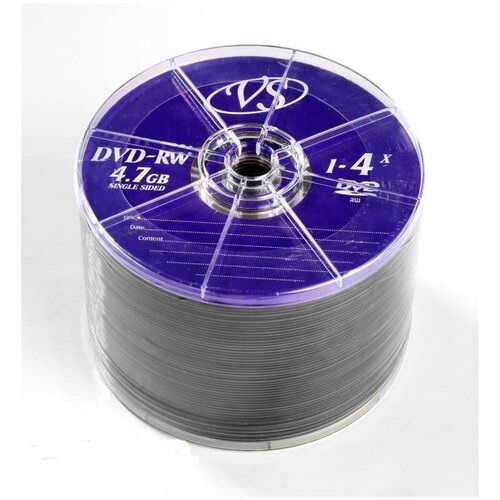 Компакт диск VS DVD-RW, скорость записи 4x, 4,7 гб, 50 шт (VSDVDRWB5001)