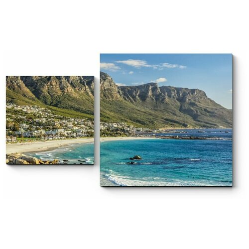Модульная картина Волны у песчаных берегов Кейптауна 150x90