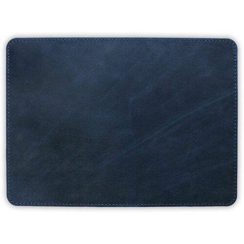 Кожаный чехол для Macbook Air/Pro 13. Горизонтальный. Цвет "Navy"