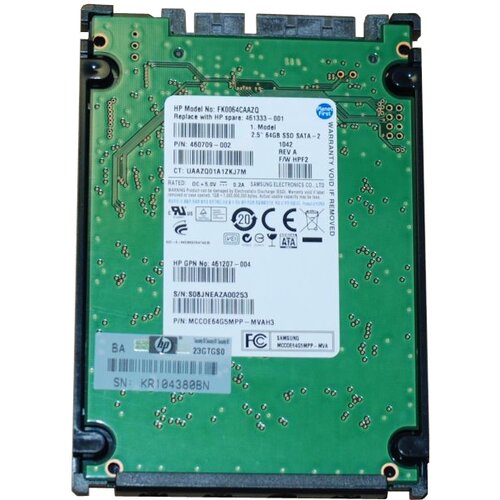 Твердотельный накопитель HP 64 ГБ SATA FK0064CAAZQ