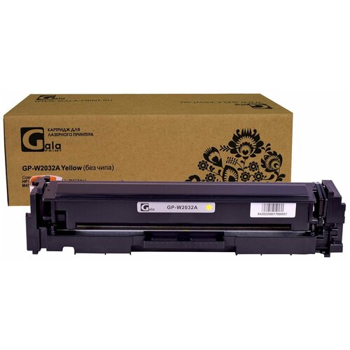 Картридж GalaPrint W2032A (415A) без чипа для HP LJ Pro M454dn/M454dw/M479fdw/M479fnw/M479dw/M479fdn 2100 копий лазерный, совместимый, цвет желтый