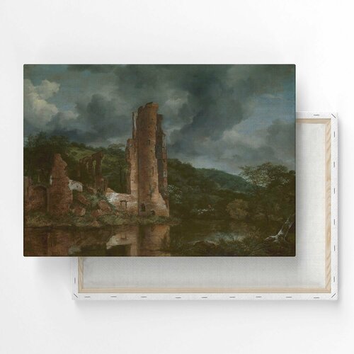 Картина на холсте, репродукция / Якоб ван Рёйсдал - Landscape with the Ruins / Размер 30 x 40 см