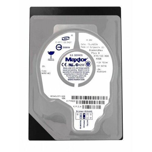 Жесткий диск Maxtor 6E040L0 40Gb 7200 IDE 3.5" HDD