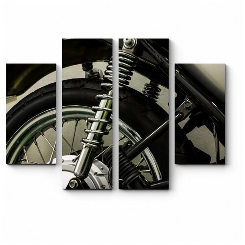 Модульная картина Колесо мотоцикла80x60