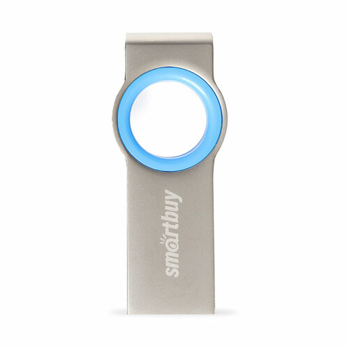 Флеш-накопитель USB 2.0 Smartbuy 64GB MC2 Metal (SB064GBMC2), серый металлик, синий