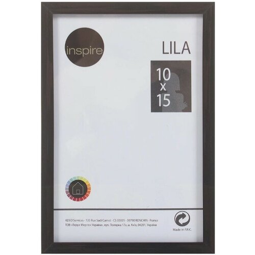 Рамка Inspire "Lila", 10х15 см, цвет чёрный