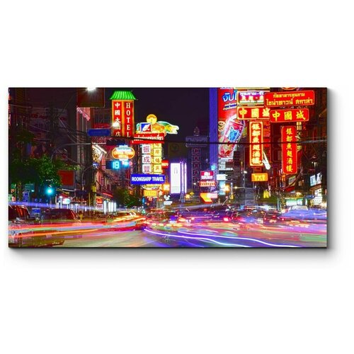 Модульная картина Ночной Бангкок 60x30
