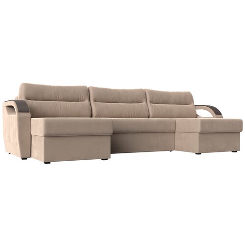 П-образный диван Форсайт, Велюр, Модель 100807