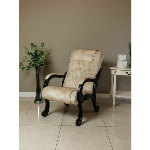 Кресло для отдыха в гостиную мягкое деревянное интерьерное Веста 003