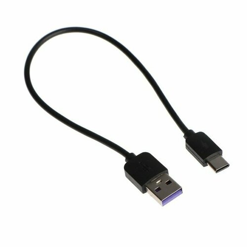 Кабель Exployd EX-K-1391, Type-C - USB, 2.4 А, 0.25 м, силиконовая оплетка, черный (комплект из 11 шт)