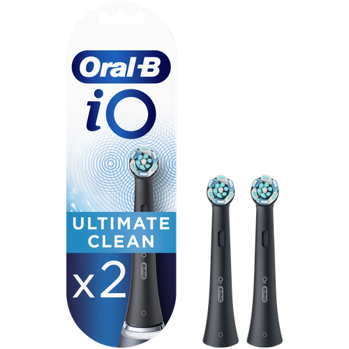 Набор насадок Oral-B iO Ultimate Clean для  ирригатора и электрической щетки, черный, 2 шт.