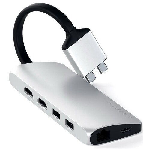 Адаптер USB Type-C Satechi ST-TCDMMAS HDMI 2 х USB 3.0 microSD SD серебристый