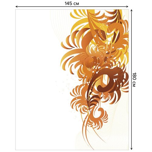 Скатерть прямоугольная JoyArty "Цветок-дракон" из сатена, 180x145 см