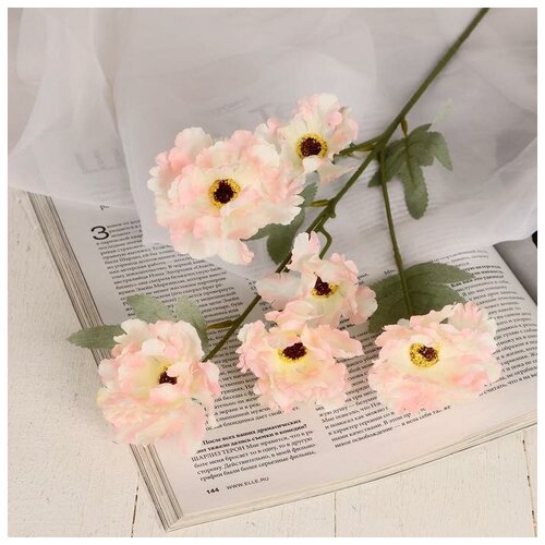 Poetry in flowers Цветы искусственные "Космея махровая" 8х58 см, белый с розовым
