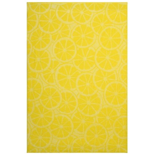 Полотенце махровое ДМ Люкс "Lemon color"70Х130см. цвет: жёлтый