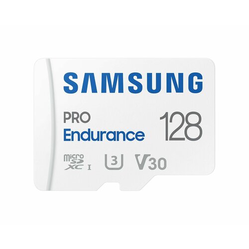 Карта памяти Samsung PRO Endurance 128 ГБ microSD, Class 10, UHS-1 U3,100 Мб/с, переходник SD, MB-MJ128KA/CN