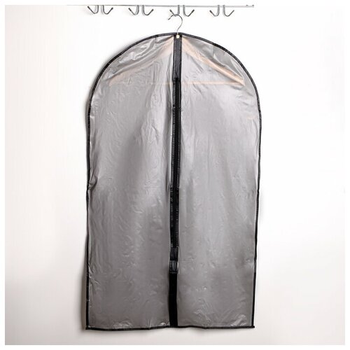 Чехол для одежды 60×100 см, плотный ПВХ, цвет серый
