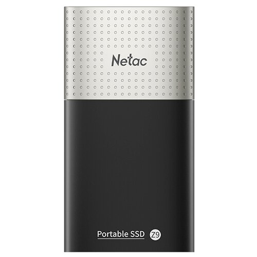 1 ТБ Внешний SSD Netac Z9, USB 3.2 Gen 2 Type-C, черный/серебристый