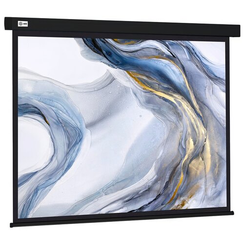 Рулонный черный экран cactus Wallscreen CS-PSW-180X180-BK, 104", черный