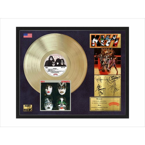 Золотой диск Kiss dynasty в рамке