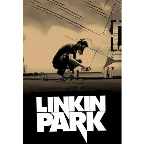 Плакат, постер Linkin Park рок-группа на бумаге, размер 42х60см